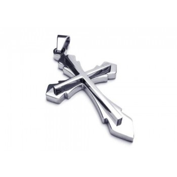Mens Silver Pure Titanium Pendant Cross Necklace (New) 18032-£93 ...