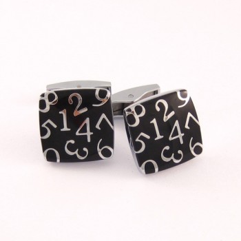 Titanium and Black IP Plated Number Square Cufflinks C-839-£86 ...