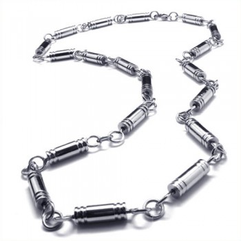 21.7 inch Titanium Cylinder Necklace 18931-£126 - Titanium Jewellery UK