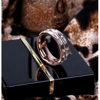 6mm Titanium & Gold Court Band Ring with Diamonds-£122 - Titanium ...