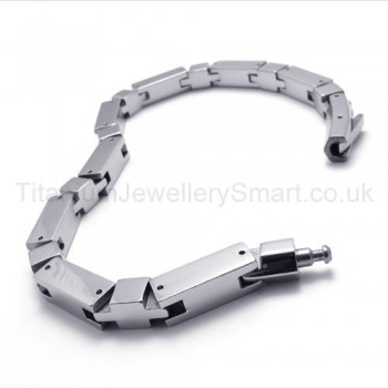Titanium Box Link Bracelet 15339-£109 - Titanium Jewellery UK