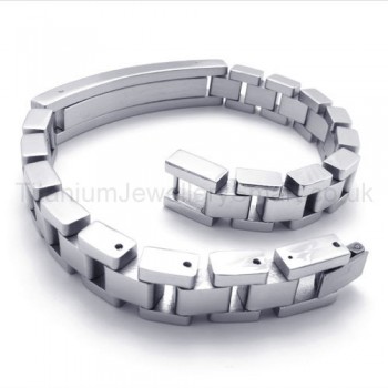 Mens Titanium Inlay Diamond Bracelet 20271-£97 - Titanium Jewellery UK