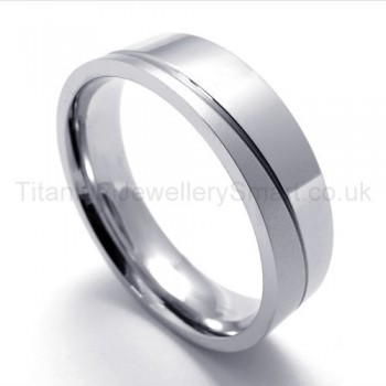 Silvery Pure Titanium Ring 19989-£89 - Titanium Jewellery UK