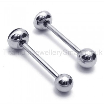 Silver Slim Titanium Earrings 18538-£52 - Titanium Jewellery UK