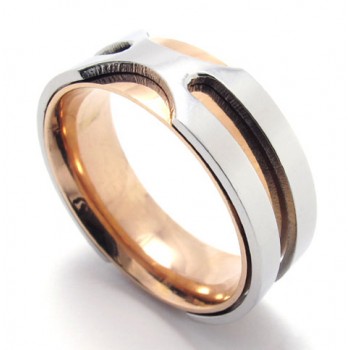 Rose Gold Titanium Ring 20812-£99 - Titanium Jewellery UK