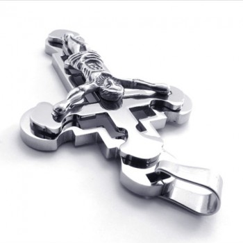 Jesus Titanium Cross Pendant 20556-£100 - Titanium Jewellery UK