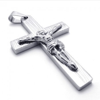 Jesus Titanium Cross Pendant 20752-£97 - Titanium Jewellery UK