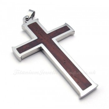 Titanium Cross Pendant Necklace (Free Chain)-£78 - Titanium Jewellery UK
