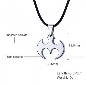 Women's Pendant 23.5 mm Tungsten Bat PN-751-£120 - Titanium Jewellery UK